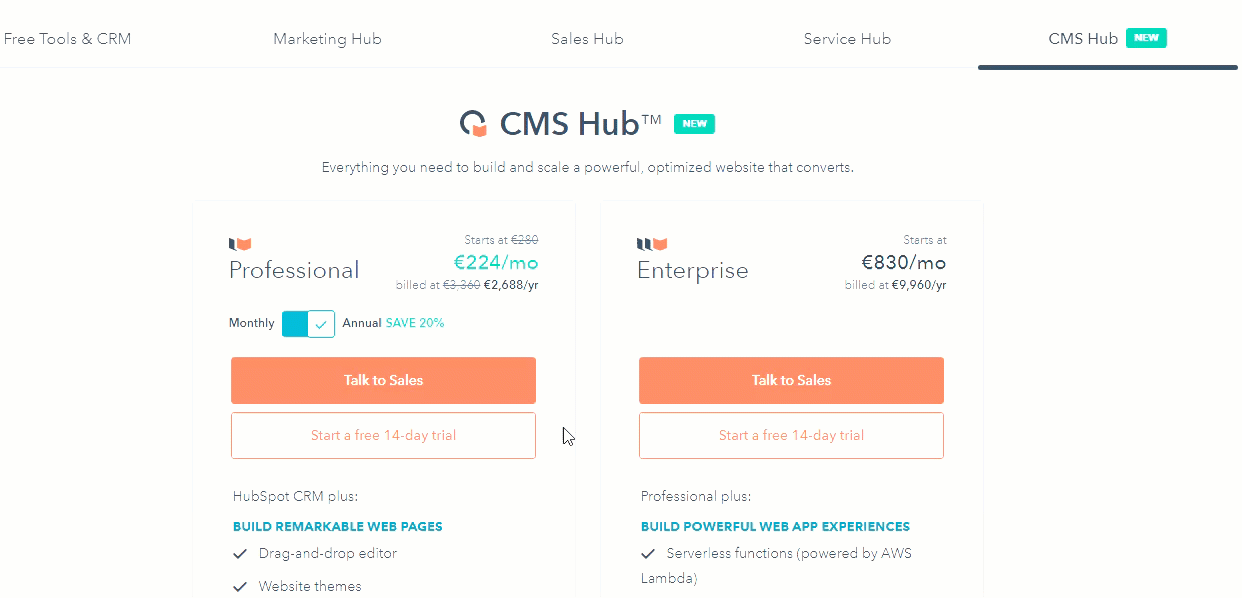 Hubspot CMS Hub 2020 - an in-depth review